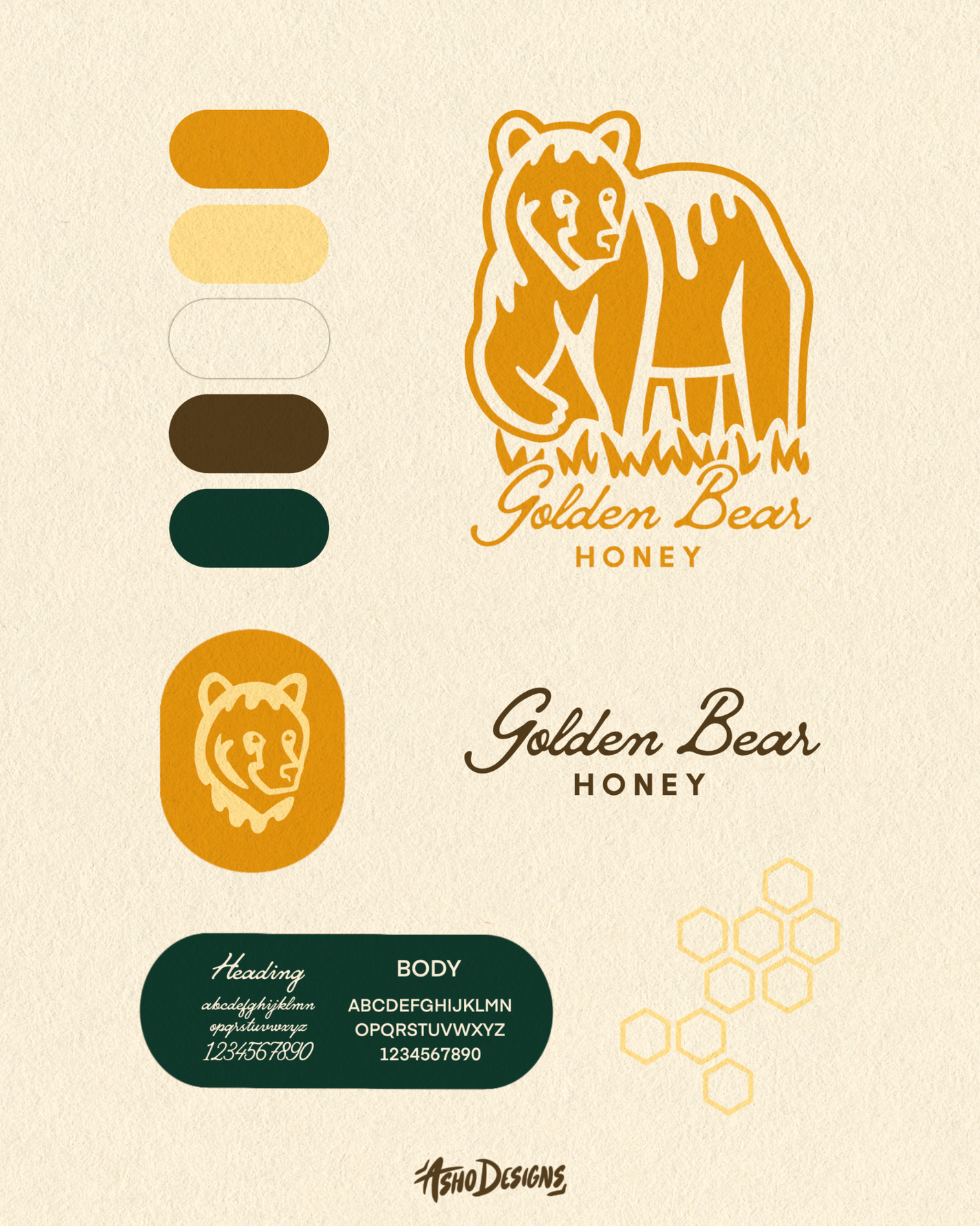 Premade Outdoorsy, Natural, Bear Themed Brand Identity Kit – Asho Designs