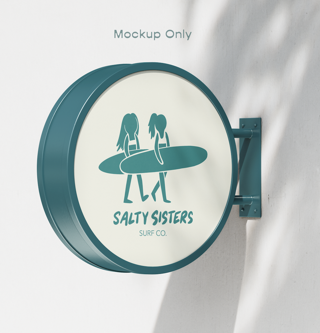 Premade Surfer Girls Logo Suite, Mini Brand Identity Kit – Asho Designs